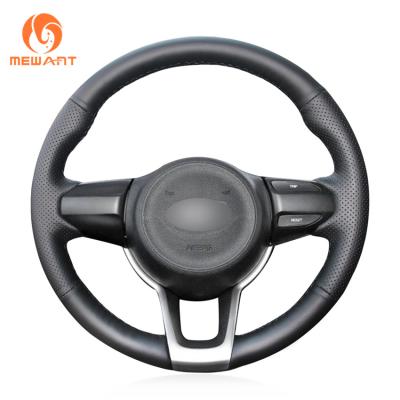 China Custom Fit Kia Rio K2 Picanto Morning 2017 2018 2019 White Thread Steering Wheel Cover for sale