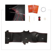 China VW Passat R36 Genuine Leather Black Custom Design Steering Wheel Cover Hand Stitching for sale