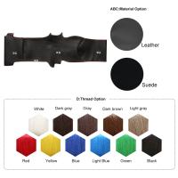 China VW Passat R36 Genuine Leather Black Custom Design Steering Wheel Cover Hand Stitching for sale