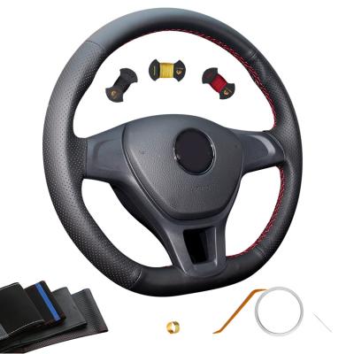 China Customized DIY Leather Steering Wheel Cover for Volkswagen Golf 7 Mk7 Polo 2014-2017 for sale