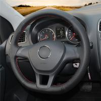 China Customized DIY Leather Steering Wheel Cover for Volkswagen Golf 7 Mk7 Polo 2014-2017 for sale
