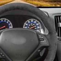 China Q40 Steering Wheel Wrap for Infiniti G37EX EX30 EX35 EX37 2009-2013 Q60 QX50 2015-2017 for sale