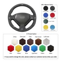 China Q40 Steering Wheel Wrap for Infiniti G37EX EX30 EX35 EX37 2009-2013 Q60 QX50 2015-2017 for sale
