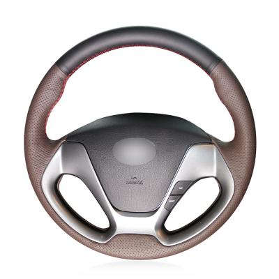 China Leather Steering Wheel Cover For Kia Ceed Cee'd K3 Cerato Forte Koup Forte5 2012-2018 for sale