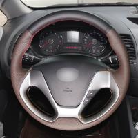 China Leather Steering Wheel Cover For Kia Ceed Cee'd K3 Cerato Forte Koup Forte5 2012-2018 for sale