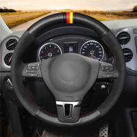 China Volkswagen Gol Tiguan Passat B7 CC Touran Jetta Mk6 Suede Leather Steering Wheel Cover for sale
