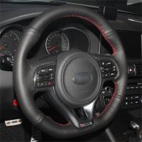 China 2016 2017 Kia K5 Sportage 4 KX5 3-Spoke Wheel Artificial Leather Stitch Wrapped Steering Cover for sale