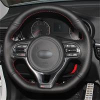 China 2016 2017 Kia K5 Sportage 4 KX5 3-Spoke Wheel Artificial Leather Stitch Wrapped Steering Cover for sale