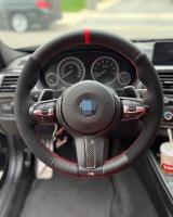 China Red Suede Steering Wheel Cover for BMW 1 Series 3 Series F20 F30 F10 F12 F87 F80 M3 F82 F12 F13 X5 F86 X6 for sale