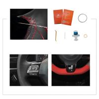China Custom Personalized Steering Wheel Cover for Volkswagen Golf 6 GTI Thread Color Options for sale