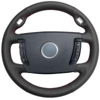 China Custom Steering Wheel Wrap for BMW 730Li 745Li 760Li 2004 730Li 740Li 750Li 760Li 2005 755ih 2007 730Li 2008 Red Thread for sale