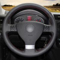China Custom Best Car Interior Accessories for VW Golf 5 Mk5 Passat B6 Steering Wheel Cover for sale