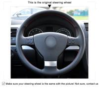 China Custom Best Car Interior Accessories for VW Golf 5 Mk5 Passat B6 Steering Wheel Cover for sale