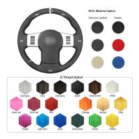 China Hand Stitched Custom Steering Wheel Cover for Nissan Frontier Pathfinder Xterra Navara for sale