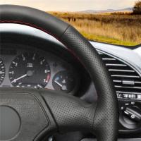China 1996-1999 Black Artificial Leather Car Steering Wheel Cover for BMW E36 E46 E39 E31 for sale