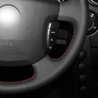 China Upgrade Your Ssangyong Actyon Kyron with Black Artificial Leather Steering Wheel Skin for sale