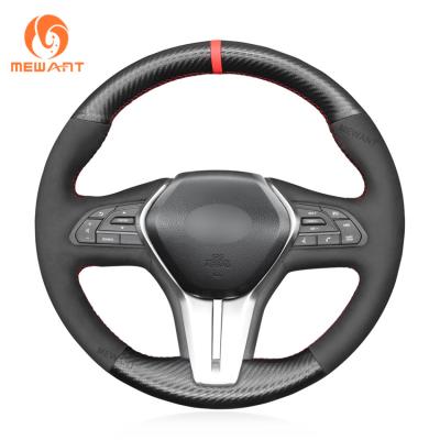China Carbon Fiber Hand Stitching Steering Wheel Cover Perfectly Fit For Infiniti Q50 QX50 for sale