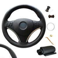 China Elegant Nappa Leather Steering Wheel Cover for BMW 3 Series E90 E91 E92 E93 2006-2011 for sale