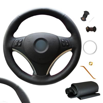 China Elegant Nappa Leather Steering Wheel Cover for BMW 3 Series E90 E91 E92 E93 2006-2011 for sale
