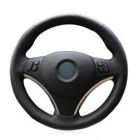 China Elegant Nappa Leather Steering Wheel Cover for BMW 3 Series E90 E91 E92 E93 2006-2011 for sale