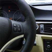 China Elegant Nappa Leather Steering Wheel Cover for BMW 3 Series E90 E91 E92 E93 2006-2011 for sale
