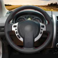 China Leather Steering Wheel Cover for Nissan Qashqai 2 Xterra NV200 Serena Evalia AD Serena Rogue Sentra for sale