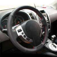 China Leather Steering Wheel Cover for Nissan Qashqai 2 Xterra NV200 Serena Evalia AD Serena Rogue Sentra for sale