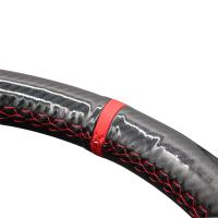 China Custom Red Leather Steering Wheel Cover Wrap for Infiniti EX35 EX37 G25 G35 G37 Q40 Q60 for sale