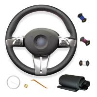 China DIY Hand Sewing Black Stitch Suede Steering Wheel Cover for BMW Z4 E85 E86 2003-2016 for sale