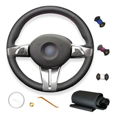 China DIY Hand Sewing Black Stitch Suede Steering Wheel Cover for BMW Z4 E85 E86 2003-2016 for sale