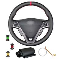 China Hyundai Veloster 2011-2017 Custom Hand Sewing Artificial Leather Steering Wheel Cover for sale