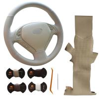 China Apricot Suede Steering Wheel Cover for Infiniti G25 G35 G37 QX50 EX25 EX35 EX37 2008-2013 for sale