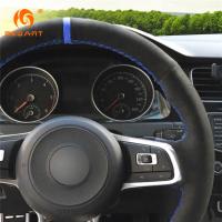 China Custom Soft Suede Steering Wheel Cover for VW Golf 7 GTI Golf R MK7 Polo GTI Scirocco for sale