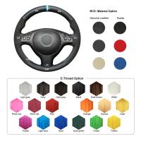 China 325I Suede PU Leather Steering Wheel Cover for BMW 3 Series E46 5 Series E39 M3 M5 2003 for sale