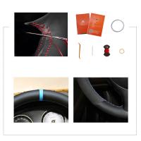 China 325I Suede PU Leather Steering Wheel Cover for BMW 3 Series E46 5 Series E39 M3 M5 2003 for sale