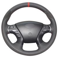 China Infiniti JX35 M M25 M35 M37 M56 Q70 QX60 Nissan Murano Suede Steering Wheel Cover Apricot 2010-2016 for sale