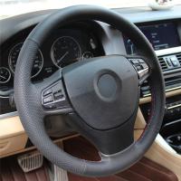 China White Leather Custom Hand Sewing Steering Wheel Cover for BMW 5 7 Series F07 F10 F11 for sale