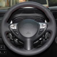China Suede Leather MEWANT Steering Wheel Cover for C Infiniti FX FX35 FX50 QX70 2008-2016 for sale