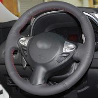 China Suede Leather MEWANT Steering Wheel Cover for C Infiniti FX FX35 FX50 QX70 2008-2016 for sale