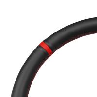 China Hand Sewing Artificial Leather Steering Wheel Cover for Polo Small Blade Tool Included for sale