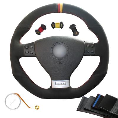 China 2007-2016 Soft Suede Steering Wheel Cover for VW Golf 5 Mk5 GTI R32 Passat R GT TIGUAN JETTA Scirocco for sale