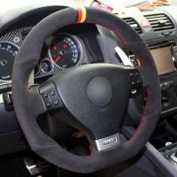 China 2007-2016 Soft Suede Steering Wheel Cover for VW Golf 5 Mk5 GTI R32 Passat R GT TIGUAN JETTA Scirocco for sale