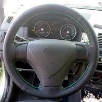 China Black Artificial Leather DIY Steering Wheel Cover for Hyundai 2006-2011 Getz 2005-2011 for sale