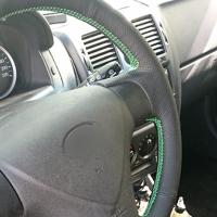 China Black Artificial Leather DIY Steering Wheel Cover for Hyundai 2006-2011 Getz 2005-2011 for sale