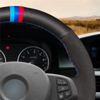 China Customized Hand Sewing Steering Wheel Cover for BMW X3 E83 X5 E53 2001-2010 for sale