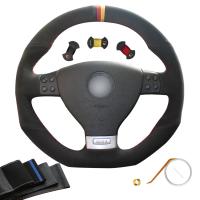 China Blue Suede Steering Wheel Cover for Volkswagen VW Golf 5 Mk5 GTI R32 Passat R GT 2005 for sale