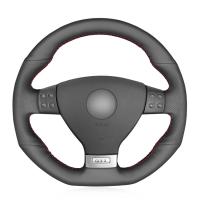 China 30*15*5 cm Handcrafted Steering Wheel Cover for VW Golf 5 Mk5 GTI R32 Passat R GT 2005 for sale