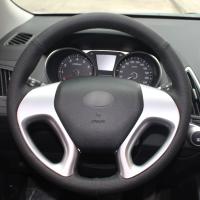 China Customize PU Leather Steering Wheel Cover for Hyundai ix35 2011-2015 Tucson 2 2010-2015 for sale