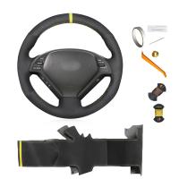 China Car Accessories For Infiniti EX35 EX37 G25 G35 G37 Q40 Q60 DIY Suede Steering Wheel Wrap for sale