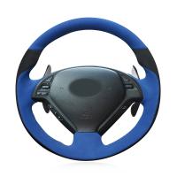China Car Accessories For Infiniti EX35 EX37 G25 G35 G37 Q40 Q60 DIY Suede Steering Wheel Wrap for sale
